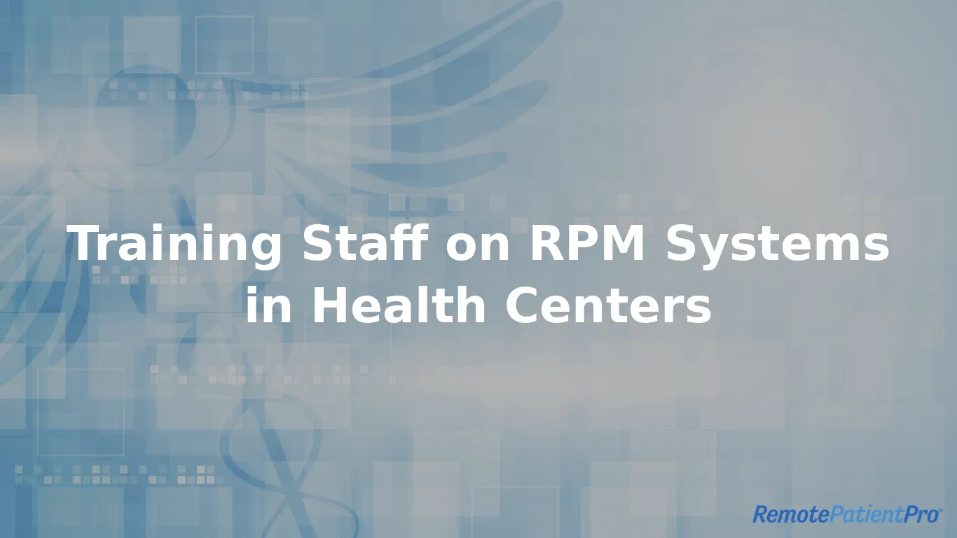 Training Staff on RPM Systems in Health Centers