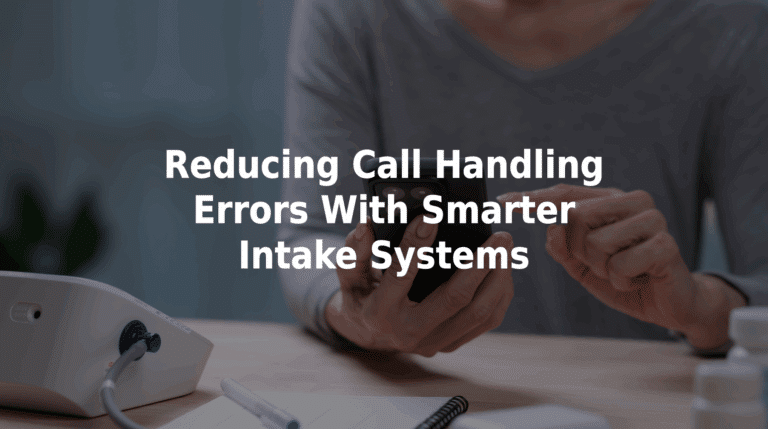 Reducing Call Handling Errors With Smarter Intake Systems